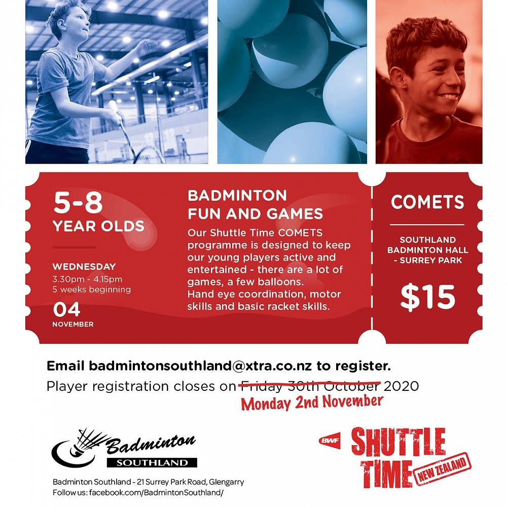 Term 4 Shuttle Time Badminton Programme