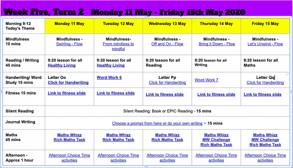 Hub 4 Distance Learning Term 2 Week 5