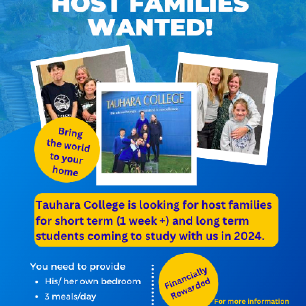 HOST FAMILIES WANTED!!