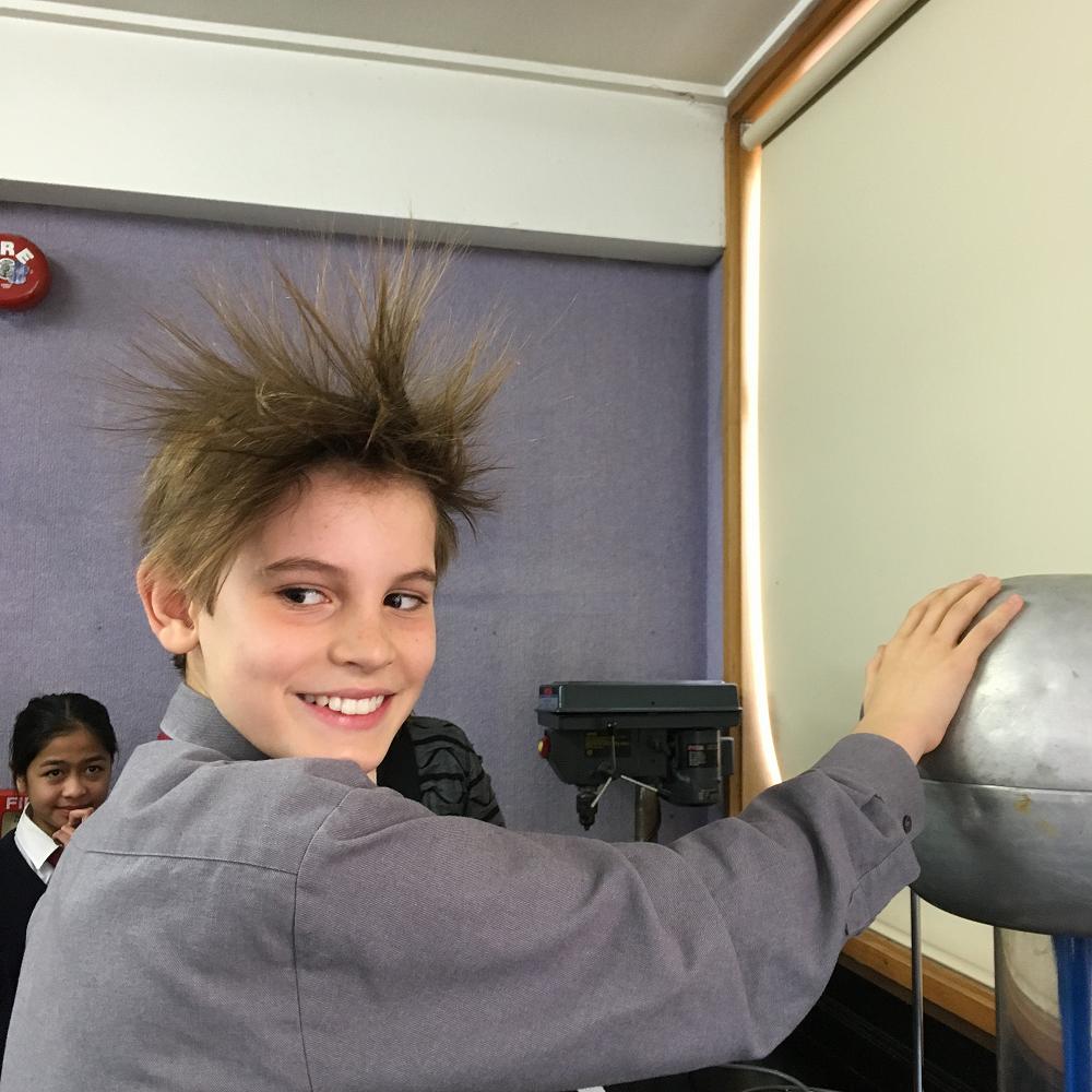 Hair raising experiences in the Science laboratories!