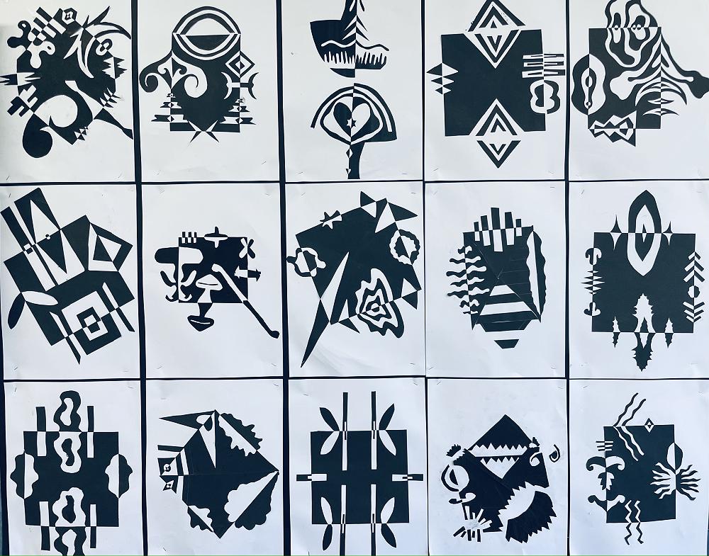 Titoki explore the world of reflection and symmetry through Notan Art