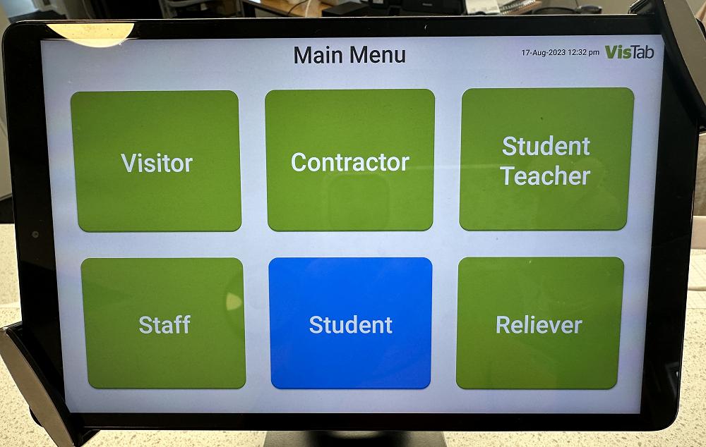 Signing In and Out of School