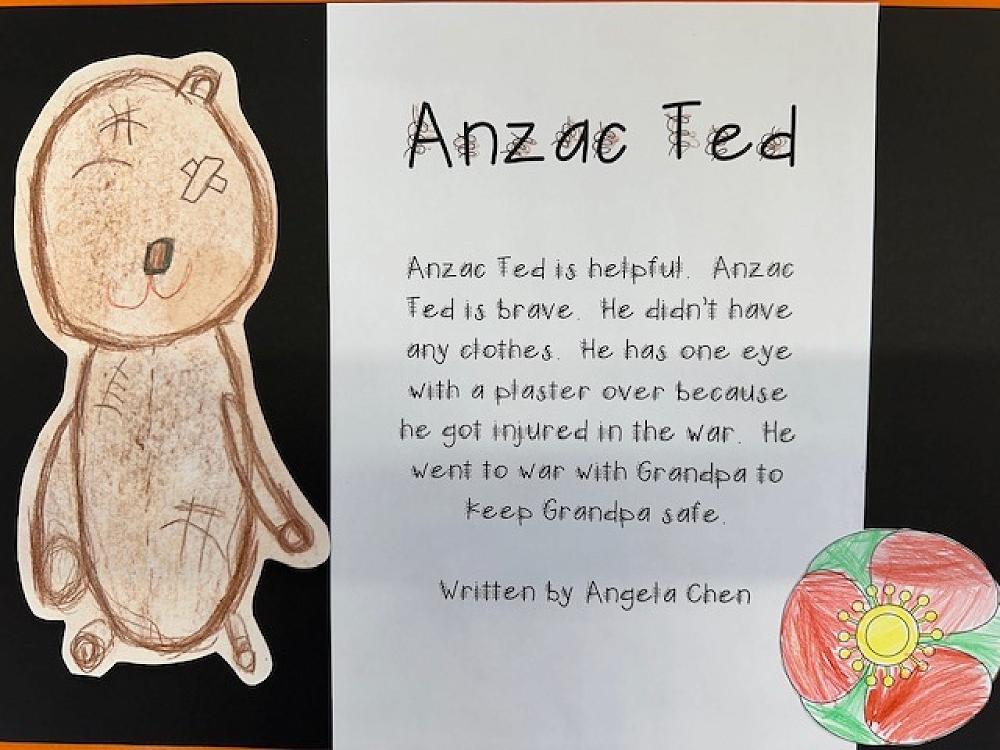 Room 7 read the book Anzac Ted and wrote stories describing him ...
