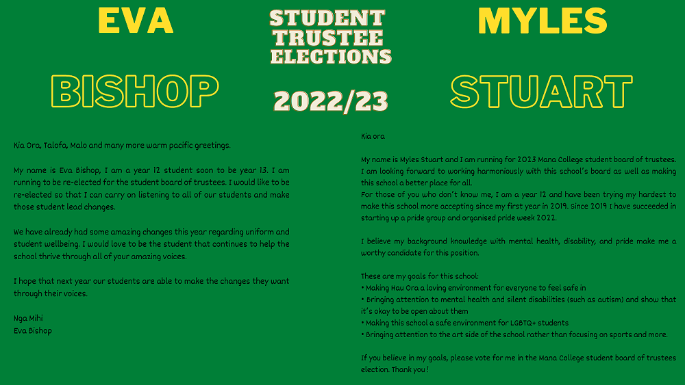 Student Trustee Elections Candidate Statements