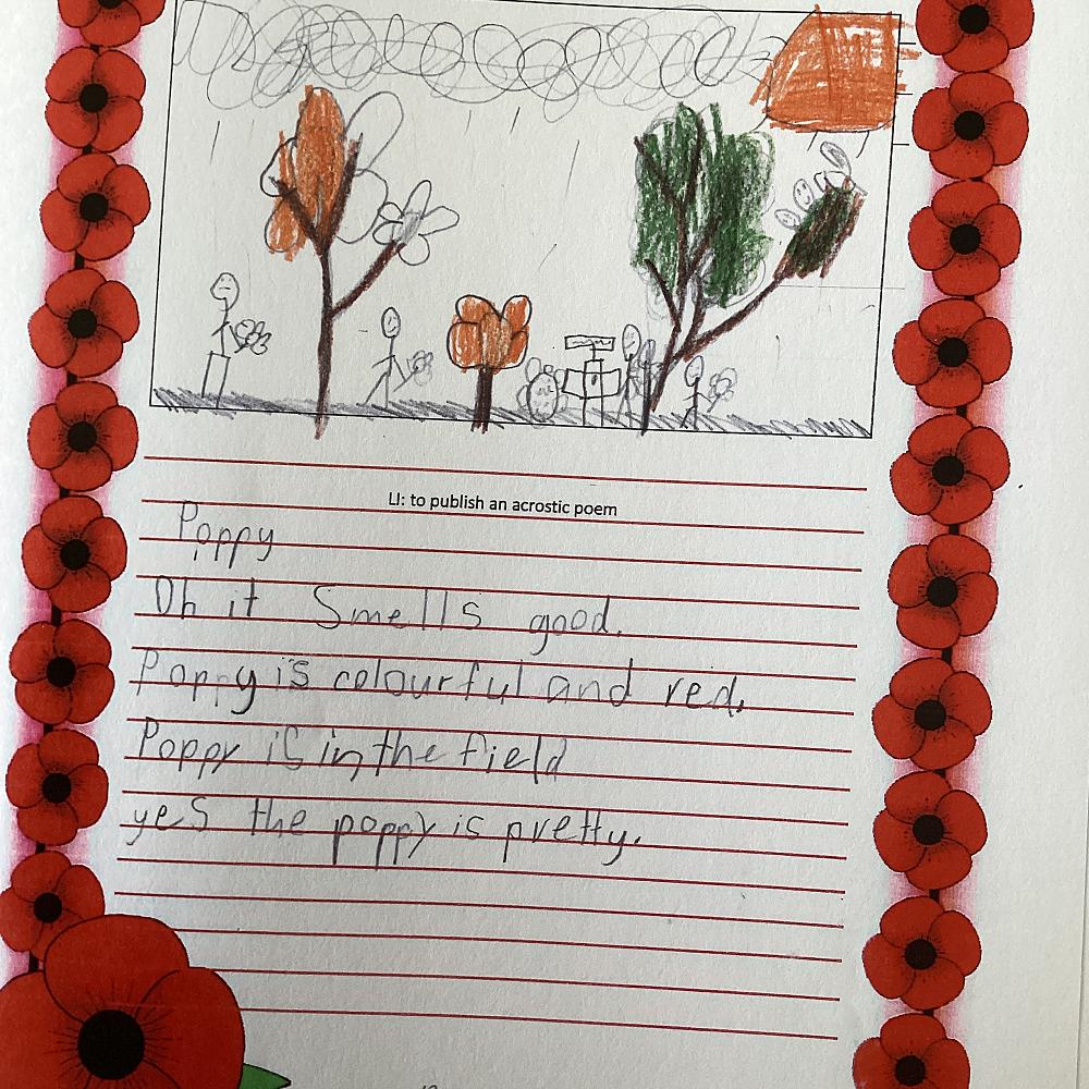 Room 13 wrote acrostic poems using the word Poppy. — Authors Corner ...
