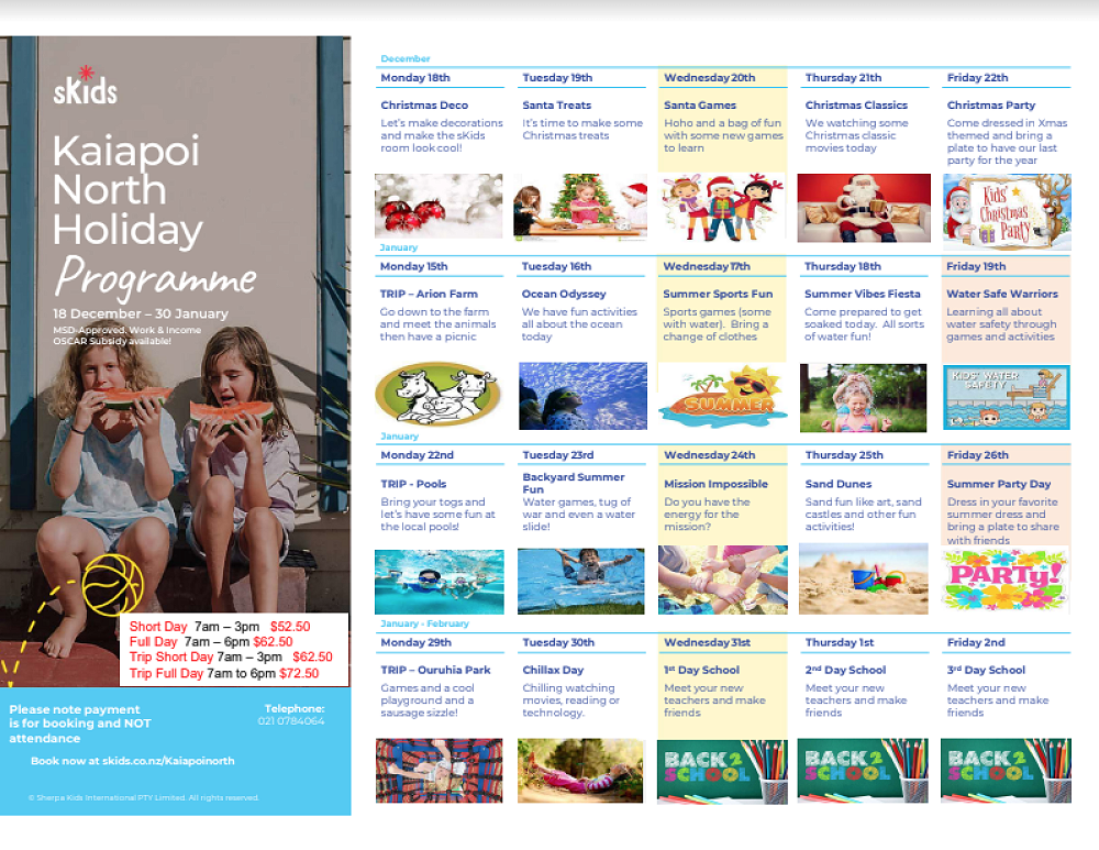 SKIDS - Kaiapoi North Holiday Programme