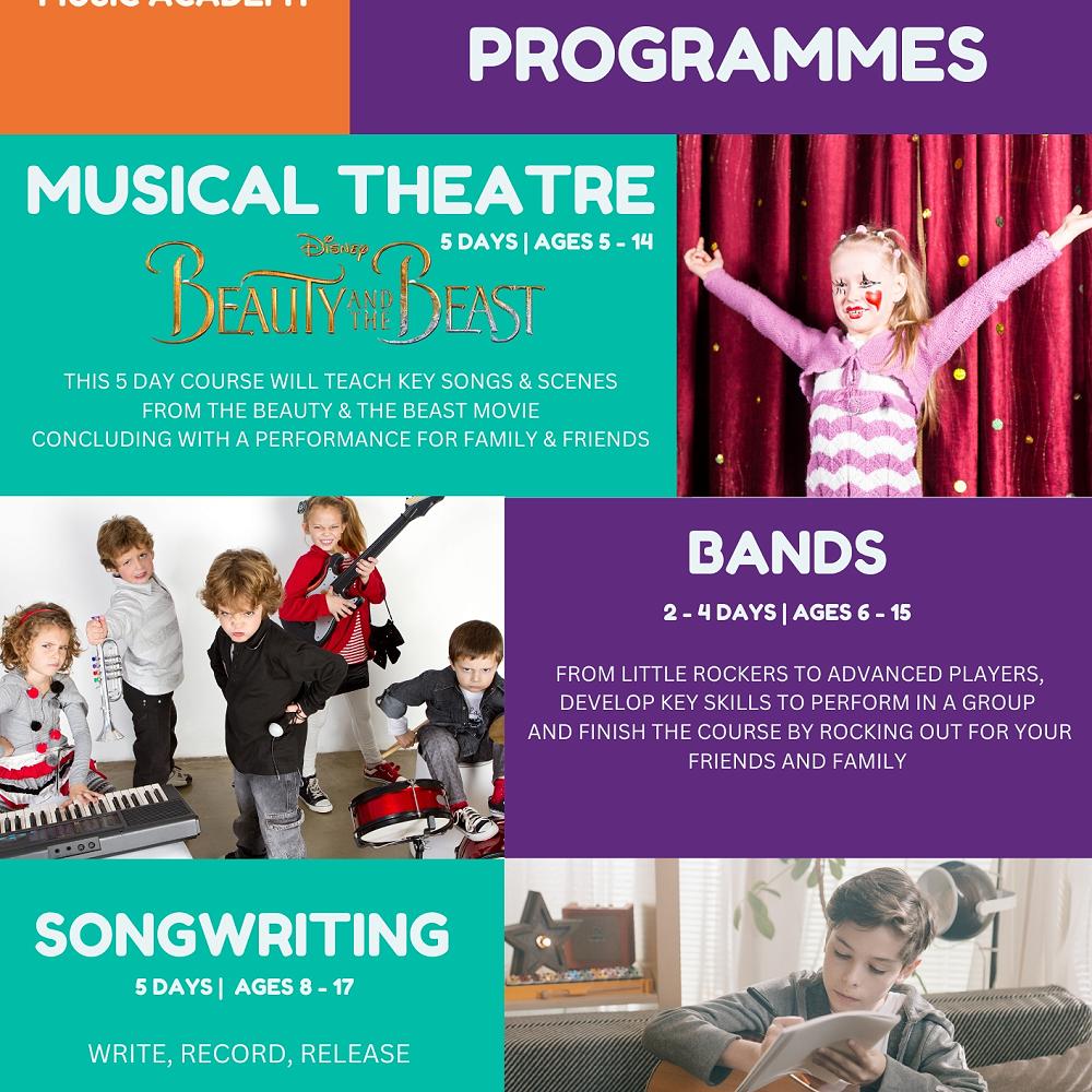Music, Theatre, Band & Songwriting Holiday Programmes — AJHS eNewsletter - Week 6, Term 2
