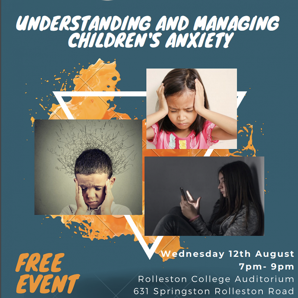 Understanding and Managing Children's Anxiety Parent Workshop