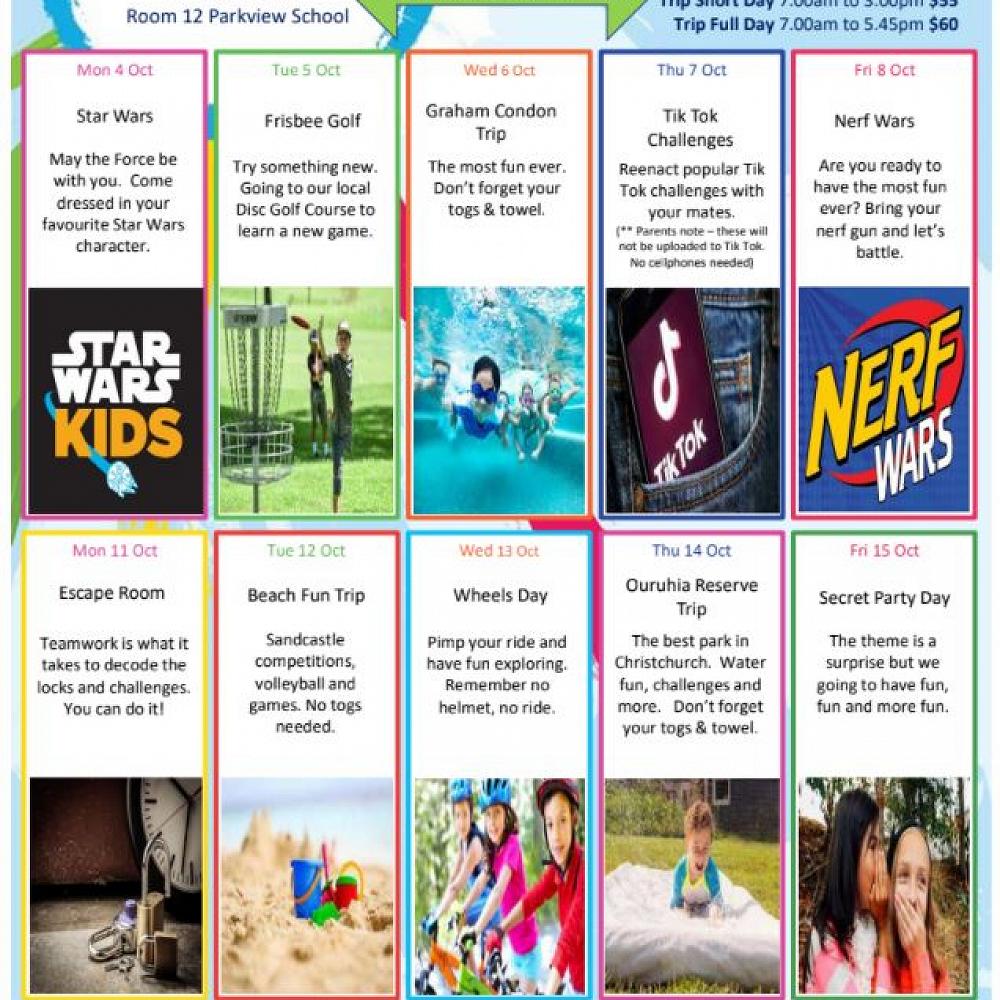 sKids Holiday Programme... — Term 4, Week 7