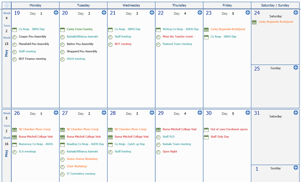 Snapshot of the week ahead - T2 W4, Monday