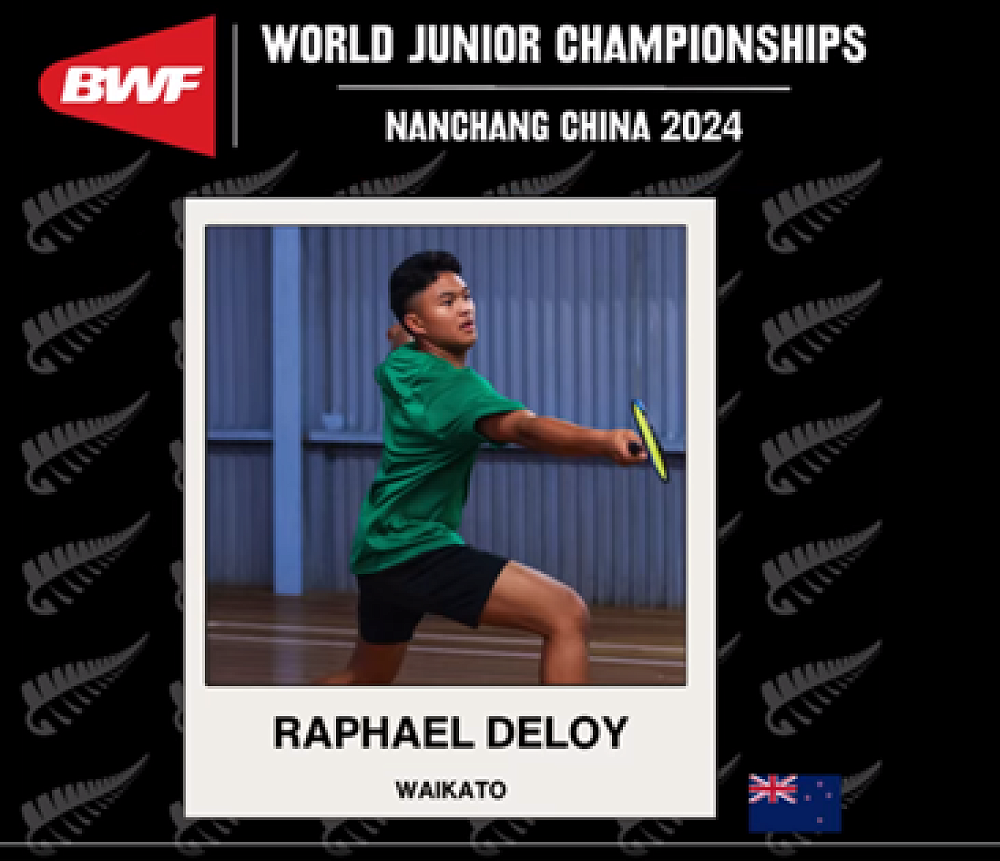 🏸 Raphael Deloy selected in New Zealand team to compete at the 2024 World Championships 🌏️ — The ...