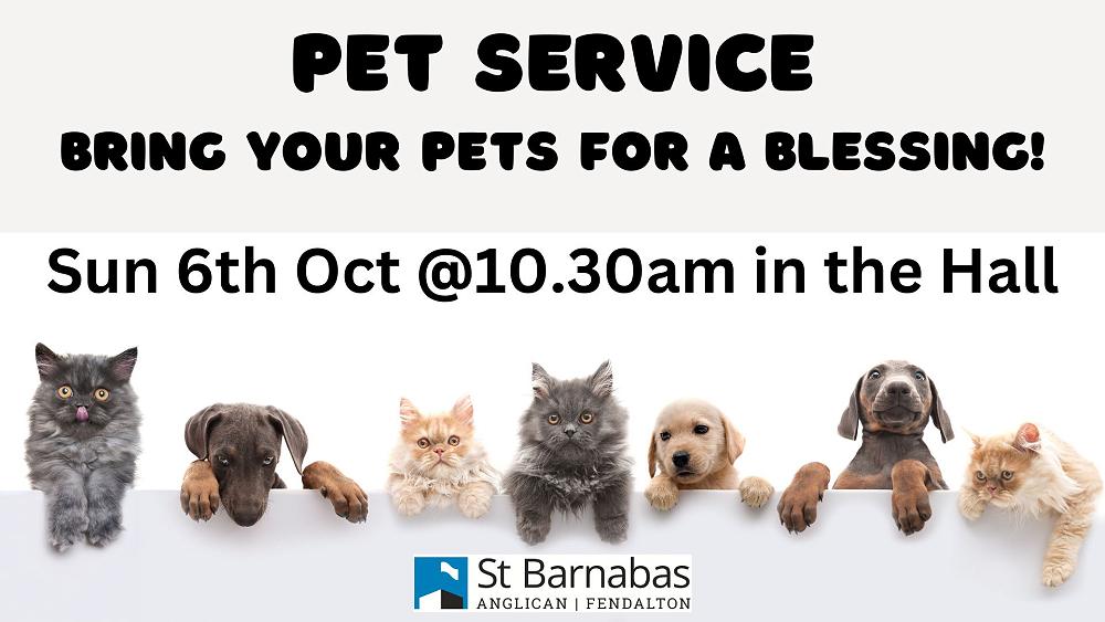 Pet Blessing Service Oct 6