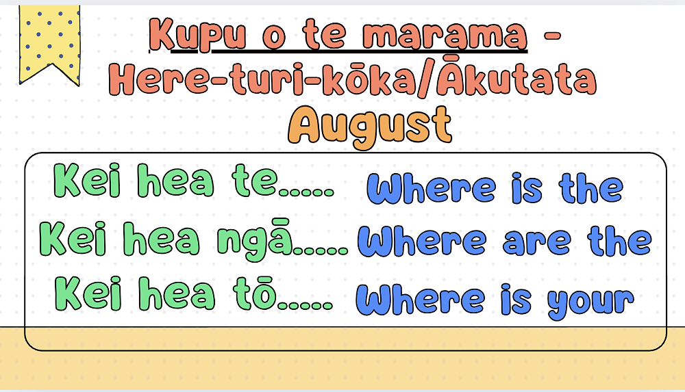 Rerenga o te marama - Phrase of the month Ākuhata (August)