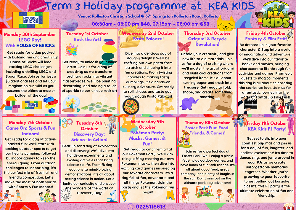 Term 3 Holiday Programme with KEA Kids