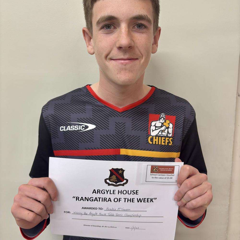 🏴 Rangatira of the Week: Term 3 Week 7 🏓 — 🏴 The Argyle House Term 3 Newsletter