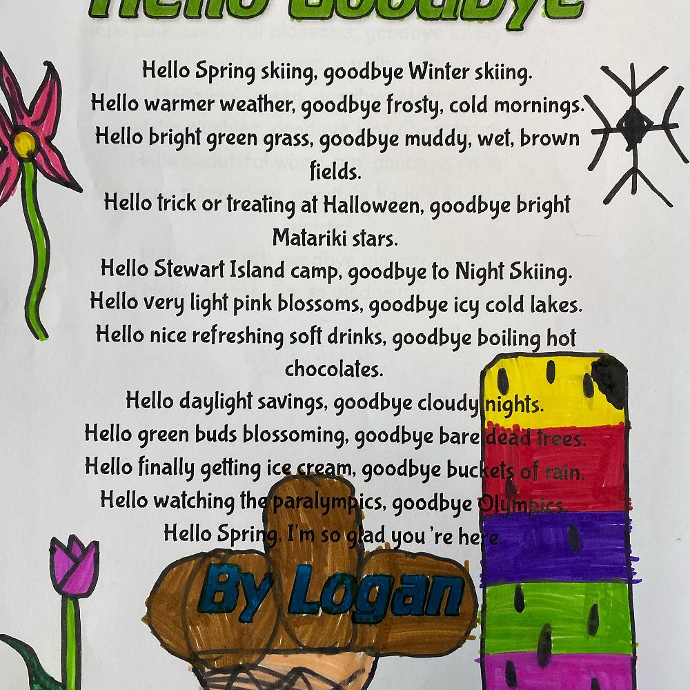 Room 29's Hello Goodbye Poems — QPS News - 6 September 2024