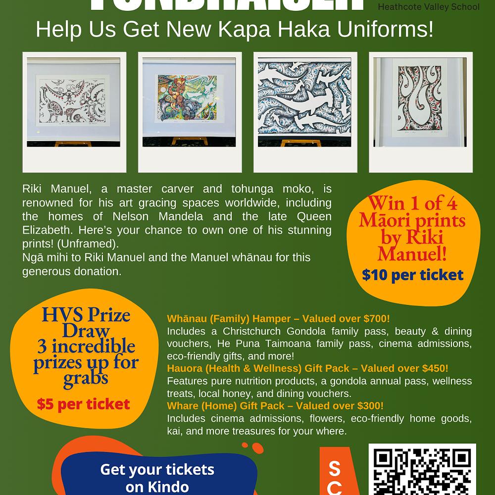 Kapa Haka Fundraiser Prize Draw — Newsletter - Term 4, Week 10
