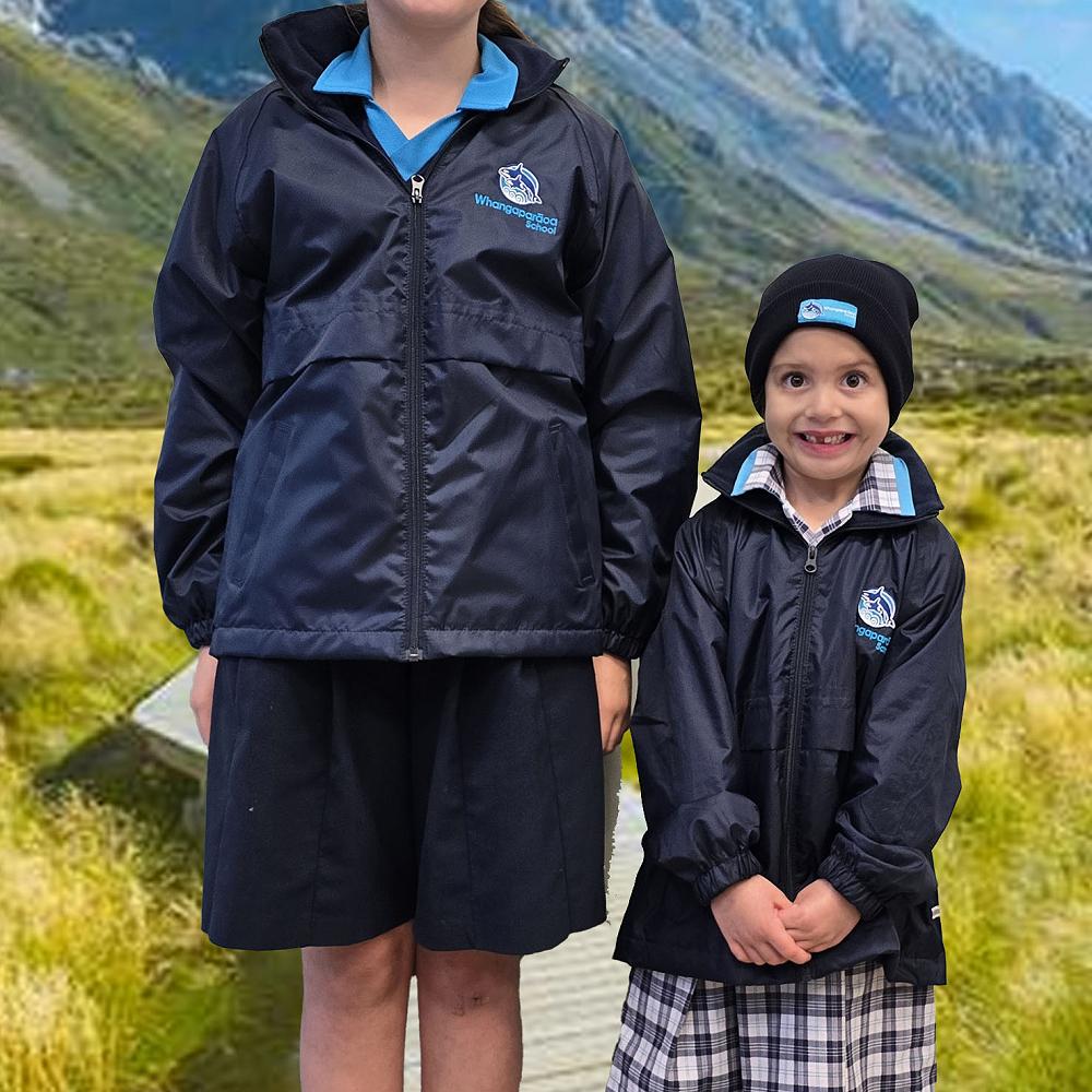 School Beanies and School Rain Jackets are available now!