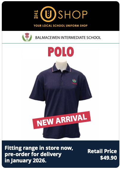 New uniform from 2026 | Balmacewen Intermediate