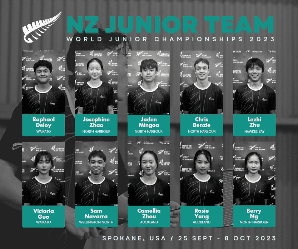 🏸 Raphael Deloy selected in New Zealand Junior Badminton Team 🇳🇿