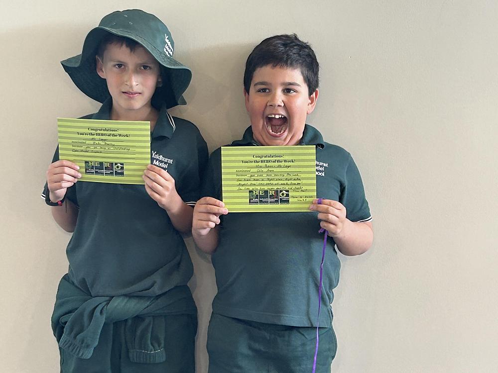 YMS HERO's this week! — Yaldhurst Model School Newsletter/Pānui, Monday/Rāhina 30 October ...
