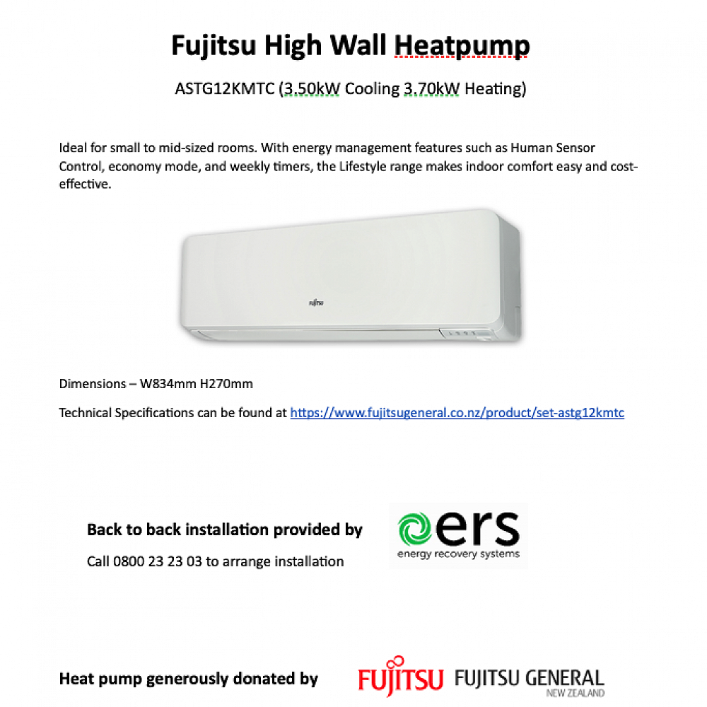 Donated Fujitsu Heat Pump 
