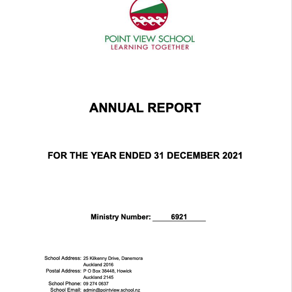 Annual Report - Point View School 2021