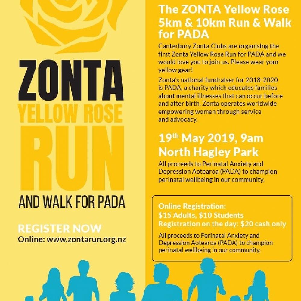 Zonta Yellow Rose Run and Walk for PADA — SEWN NEWS Issue#4 May 2019