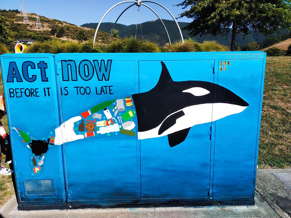 Young artist conveys important message with Chorus box mural