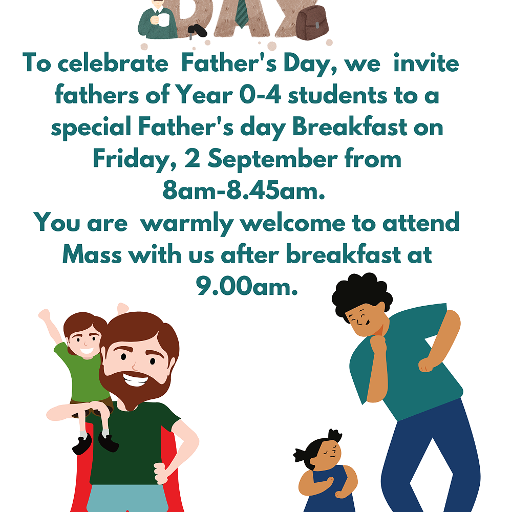 We'd love to invite our St TM Dads to a special Fathers' day breakfast ...