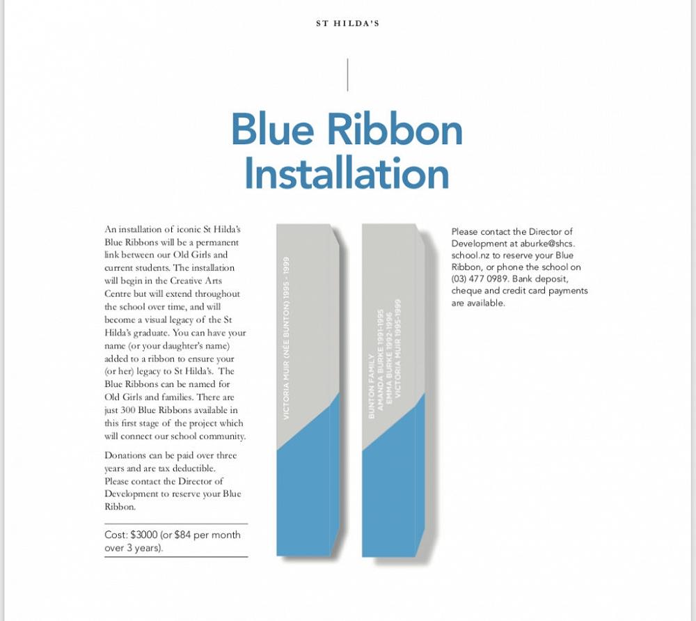 BLUE RIBBON INSTALLATION