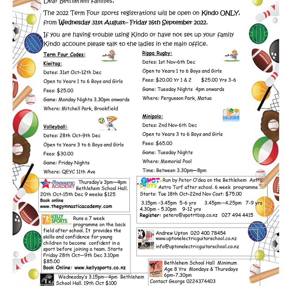 Term Four Summer Codes — 2 September 2022