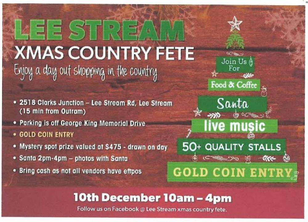 Lee Stream Xmas Country Fete 10 December2023 — Term 4 Week 8 Newsletter