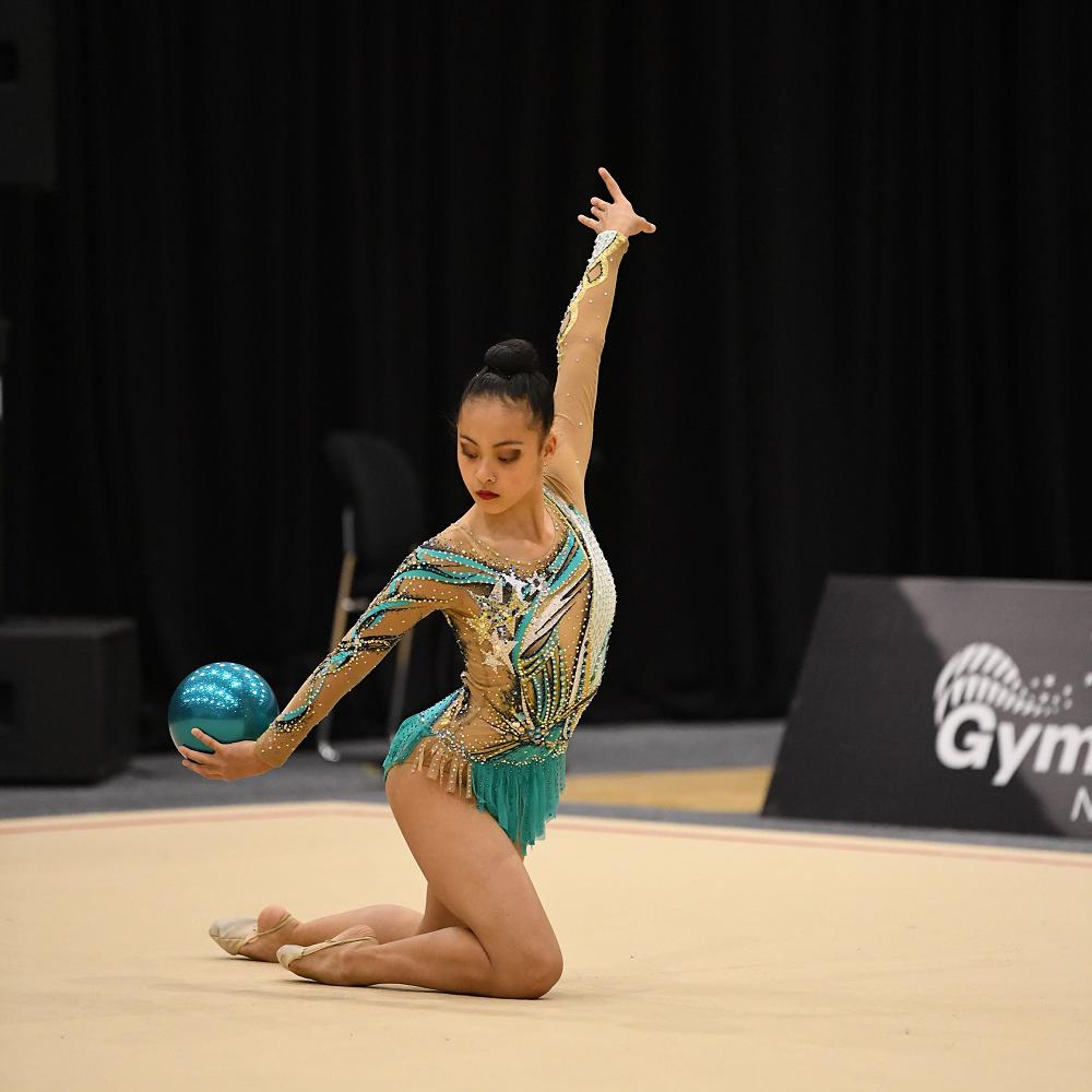 Paris Chin - representing NZ in Rhythmic Gymnastics