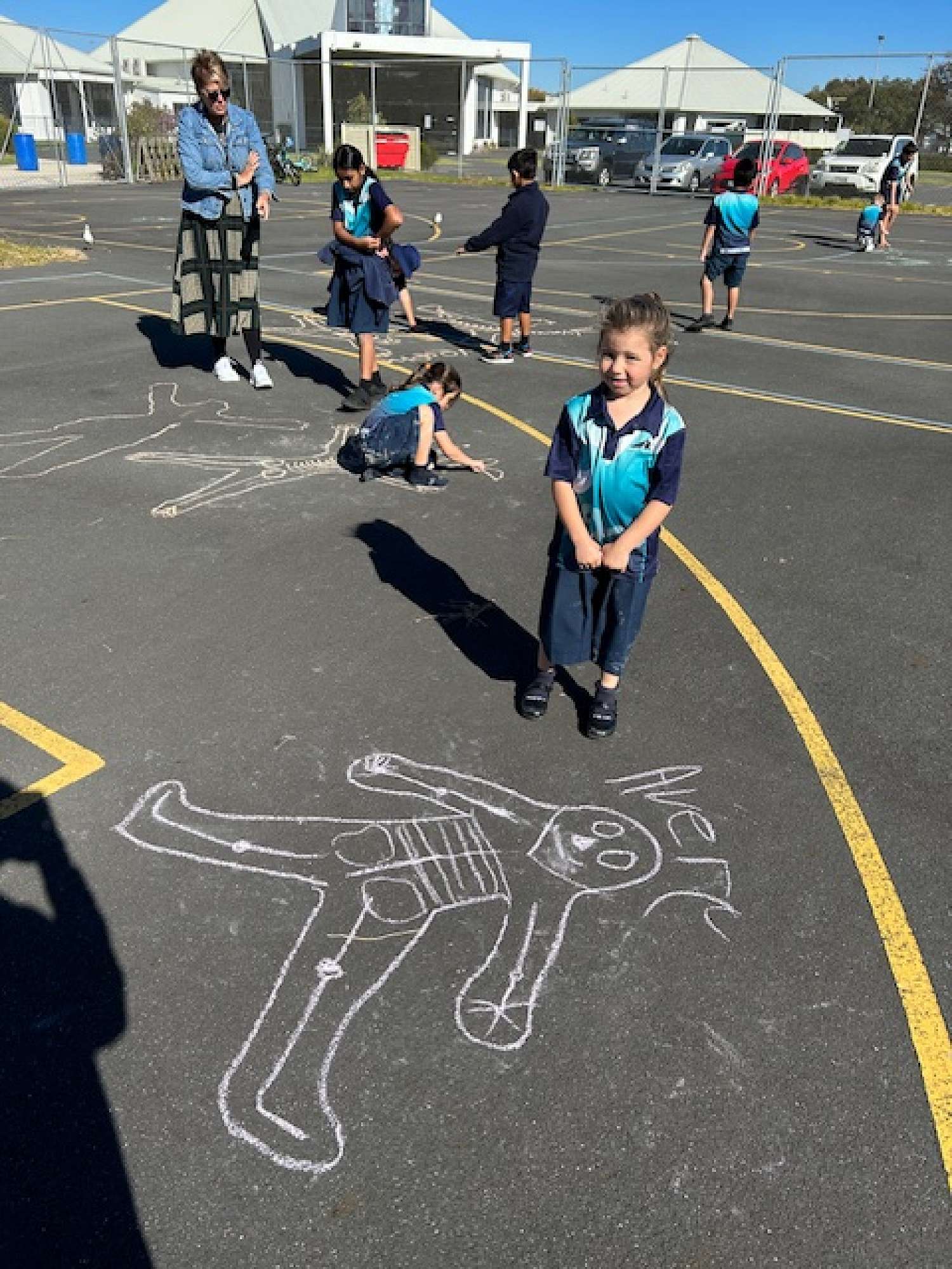 What holds you up? Your skeleton. What is your skeleton made of? Bones!