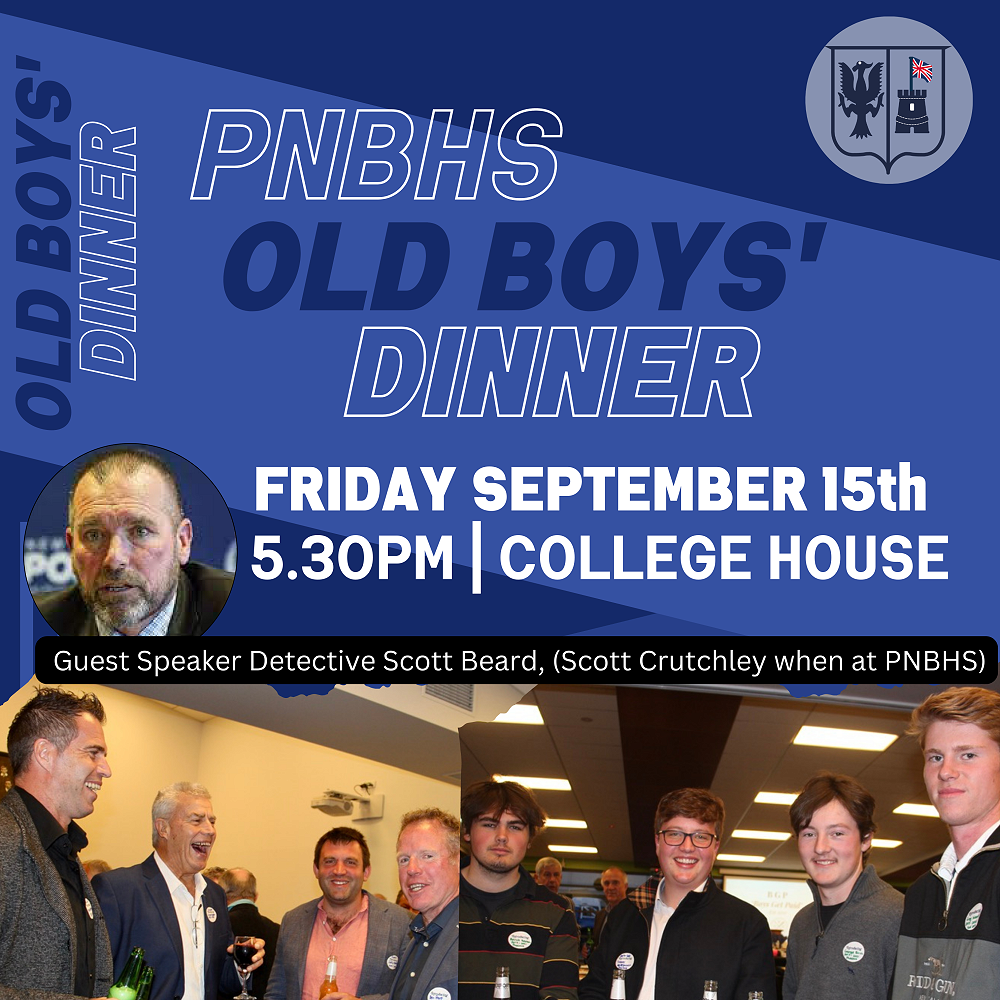 TWO days to go.Register today for the PNBHS Old Boys dinner.