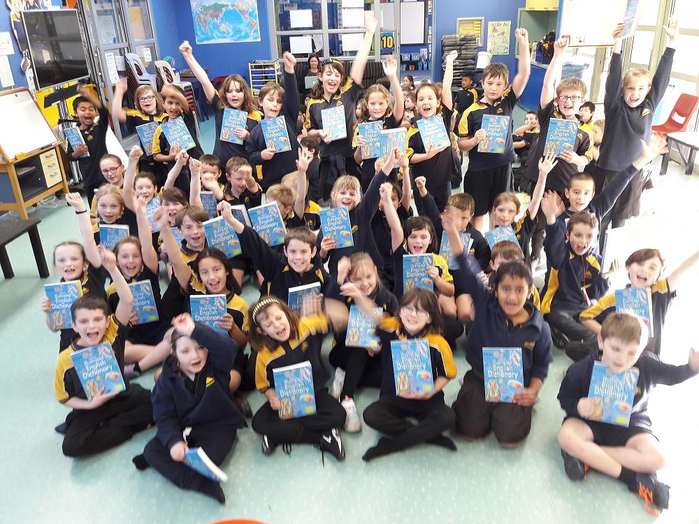Excited Year 4 Students Receive Their Rotary Club Dictionaries