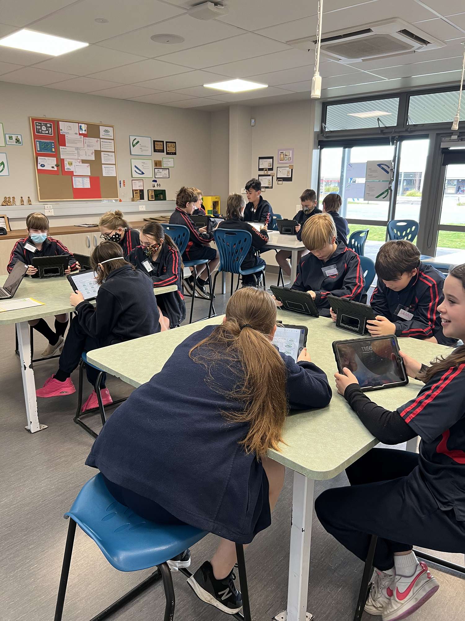 The Year 7s have arrived at Technology.