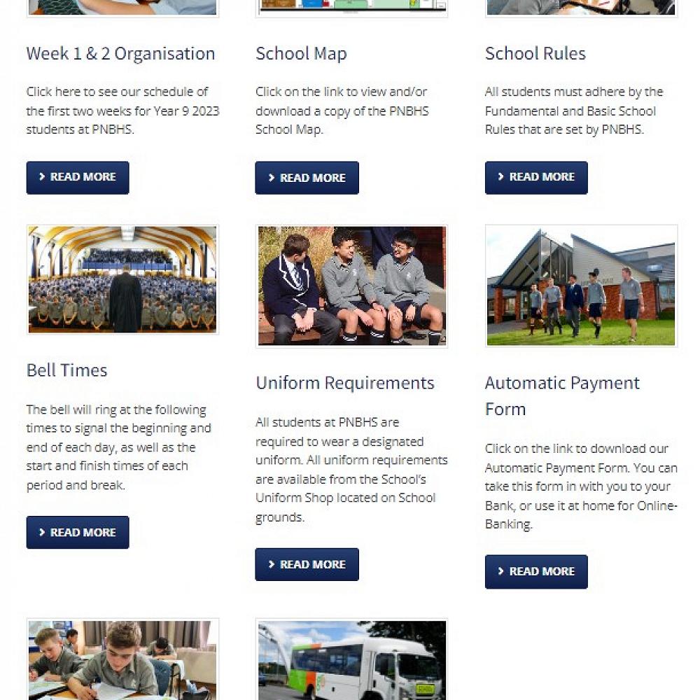 Information for New Students and Whānau — PNBHS Weekly Update: Term 1 ...