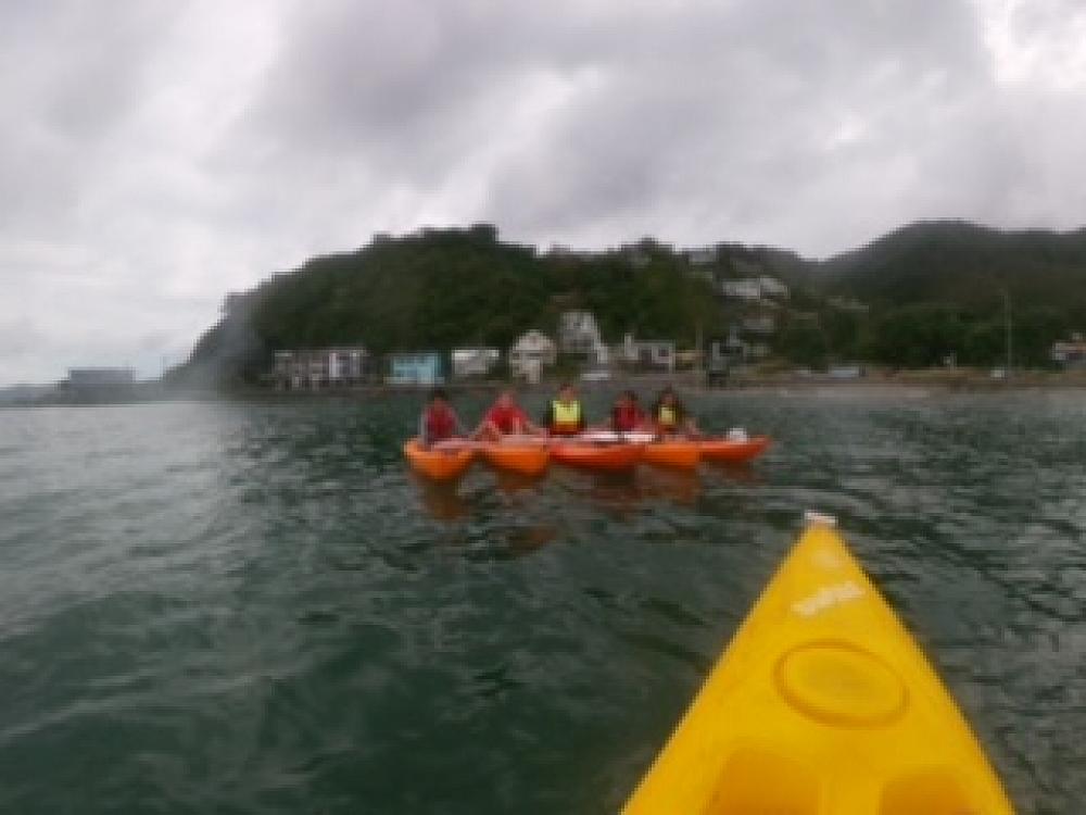 Kayaks Fly at Days Bay
