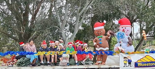 Celebrating Christmas the Bluestone way in the Santa Parade today!