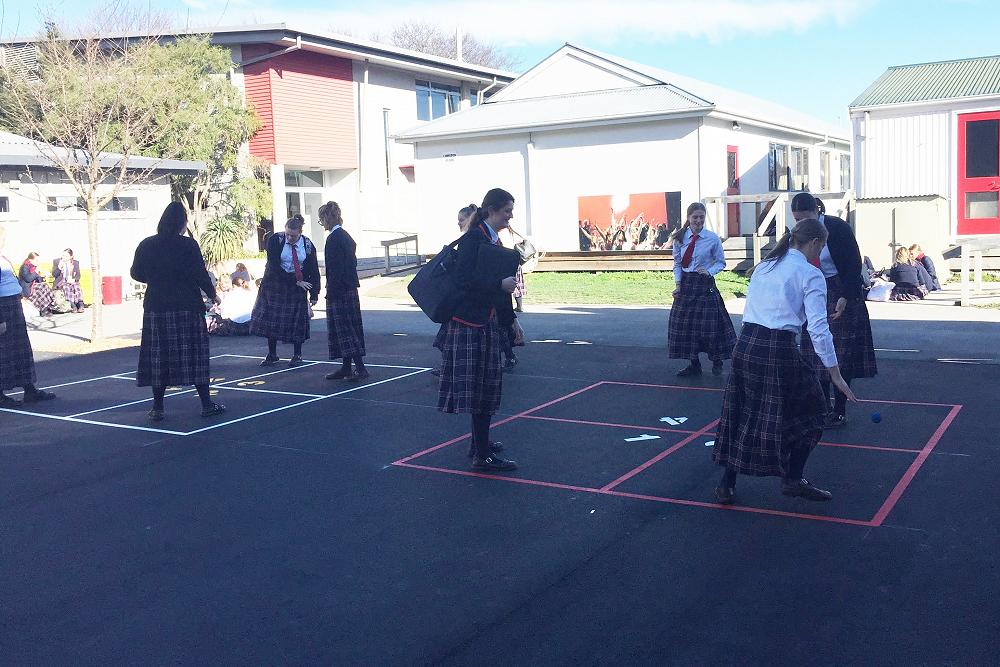 Students Make The Most Of Our New Games Courtyard