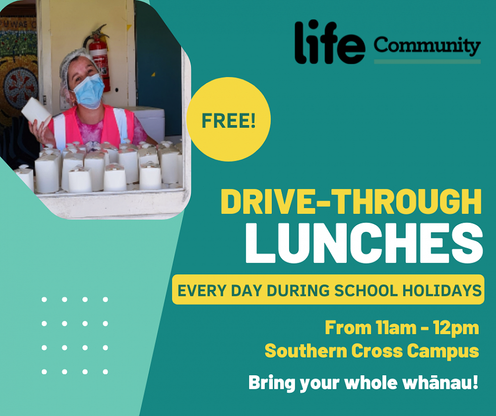 Term 1 School Holidays: Free Drive-Through Lunches with LIFE Community.