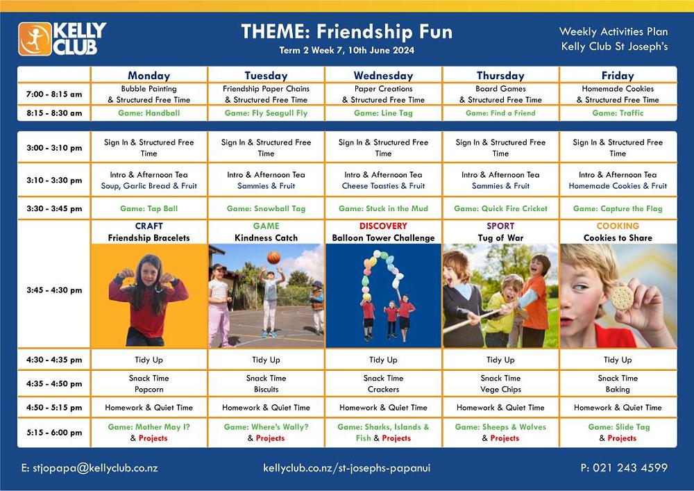 Kelly Club Term 2 - Week 7, 11 June 2024