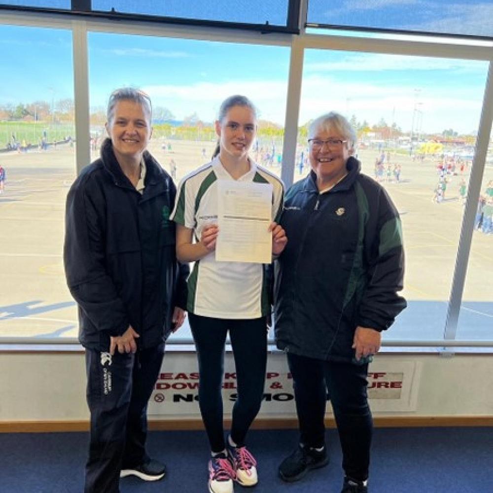 Netball umpiring success