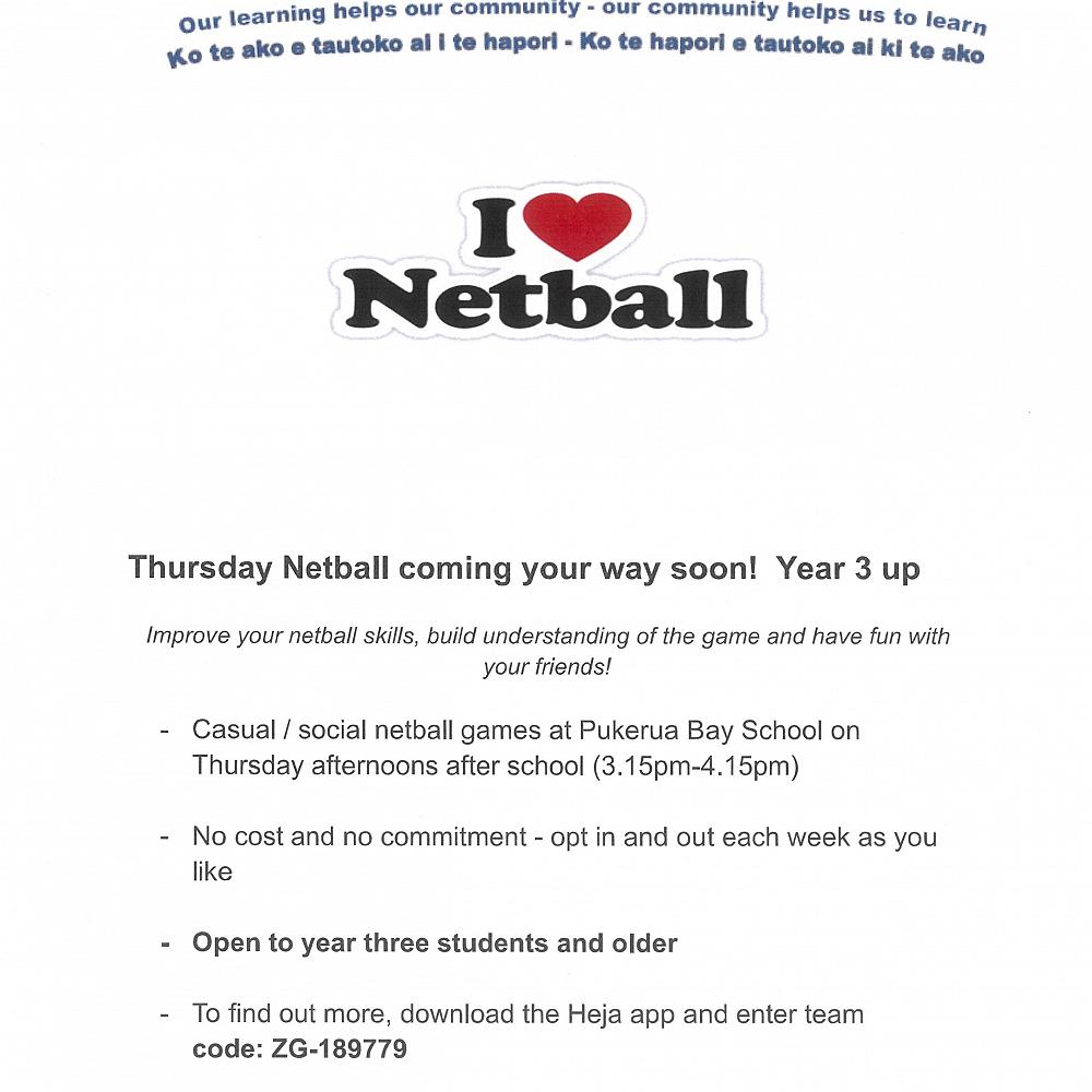 Thursday Netball - Year 3 up
