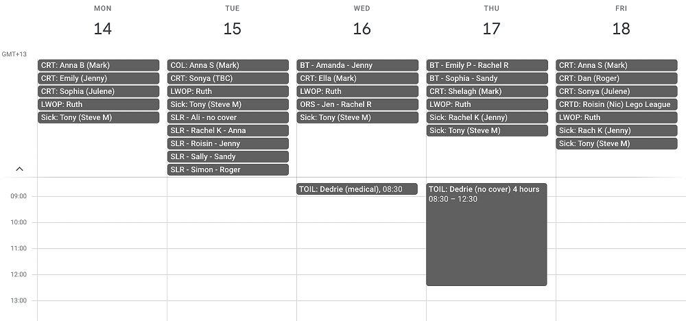 Relievers calendar for Week 5, Term 4 — Staff newsletter for Week 5 of ...