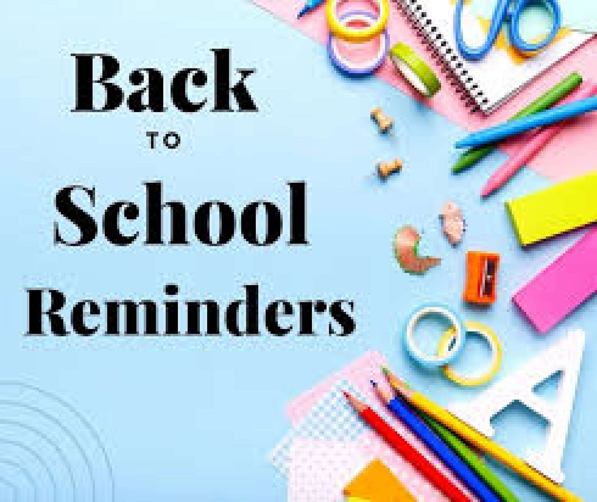 📌 SCHOOL REMINDERS 📌