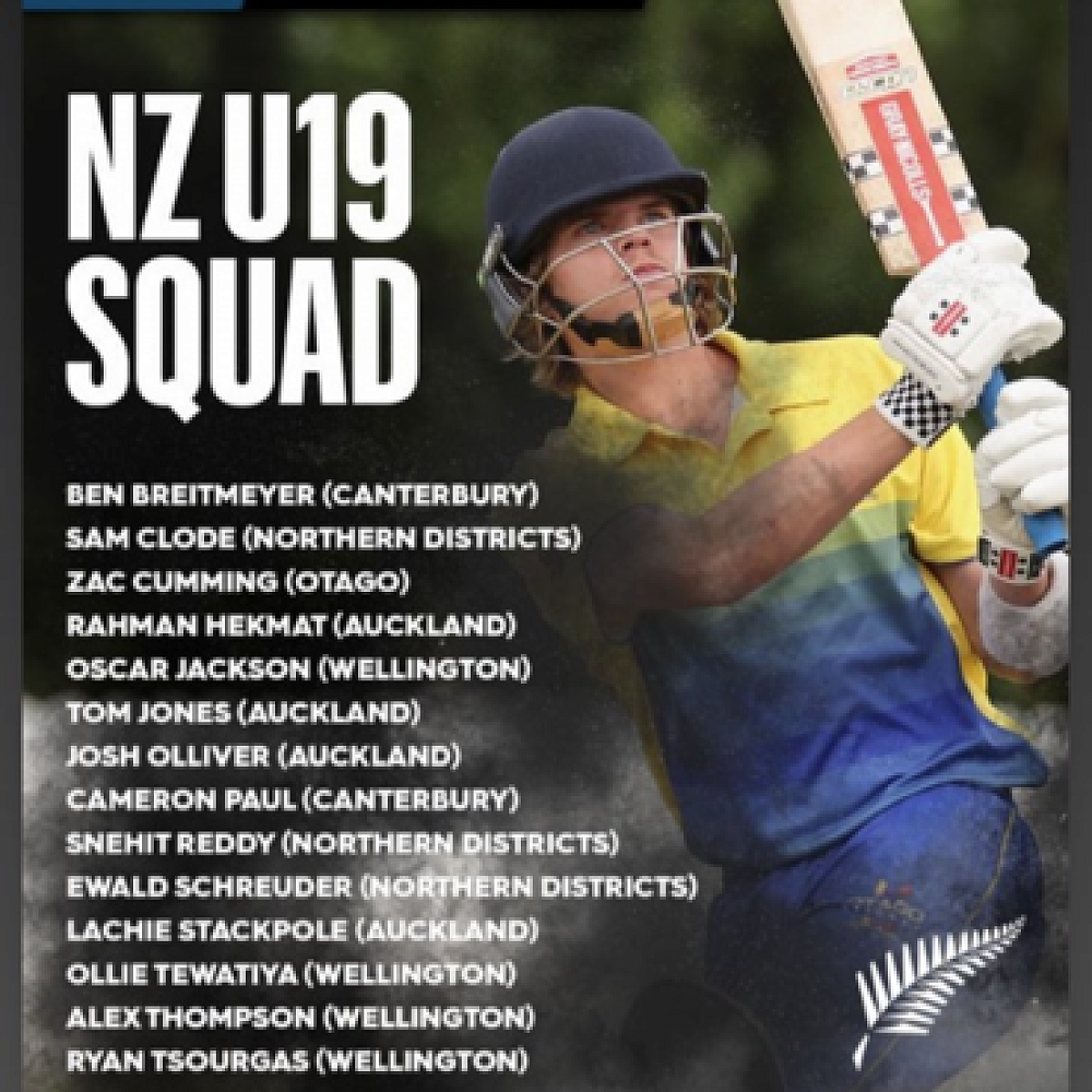 NZ U19 Cricket Squad