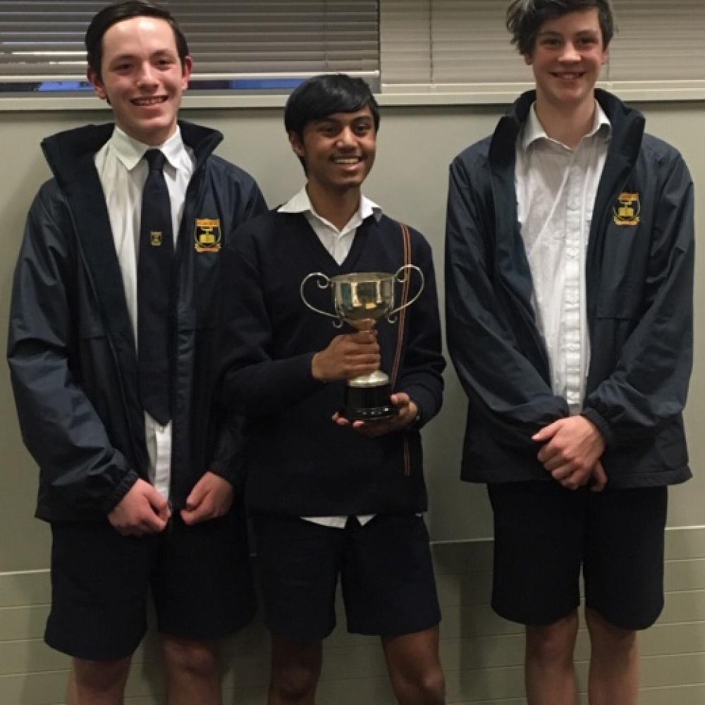 Winning Junior debating team